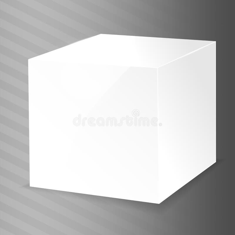 Cubo Blanco Ejemplo Del Vectror Ilustración del Vector - Ilustración de ...