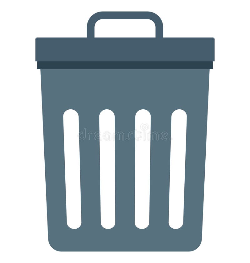 Cubo De Basura Icono Del Vector Del Cubo De La Basura Editable