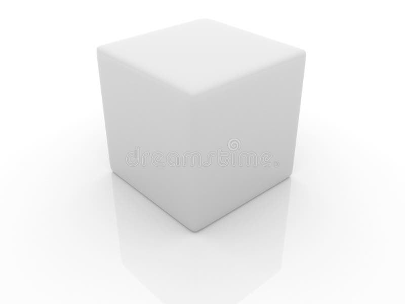 Cubo del blanco 3d. stock de ilustración. Ilustración de carton - 26987783