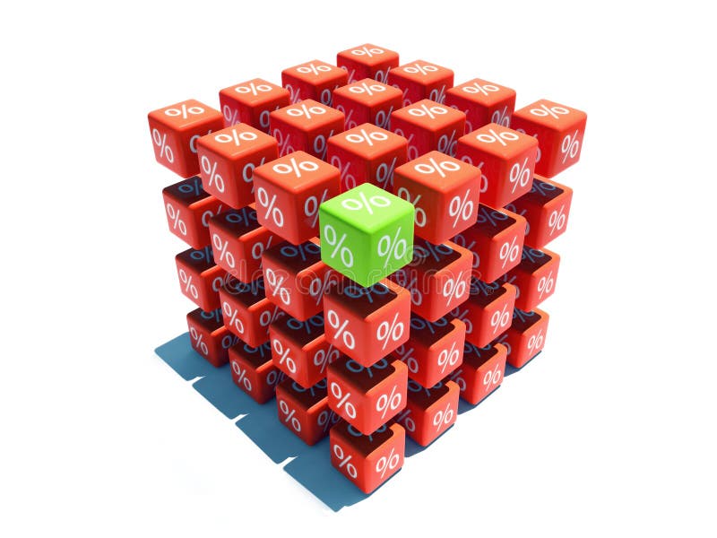 Cubo do disconto ilustração stock. Ilustração de disconto - 8976599