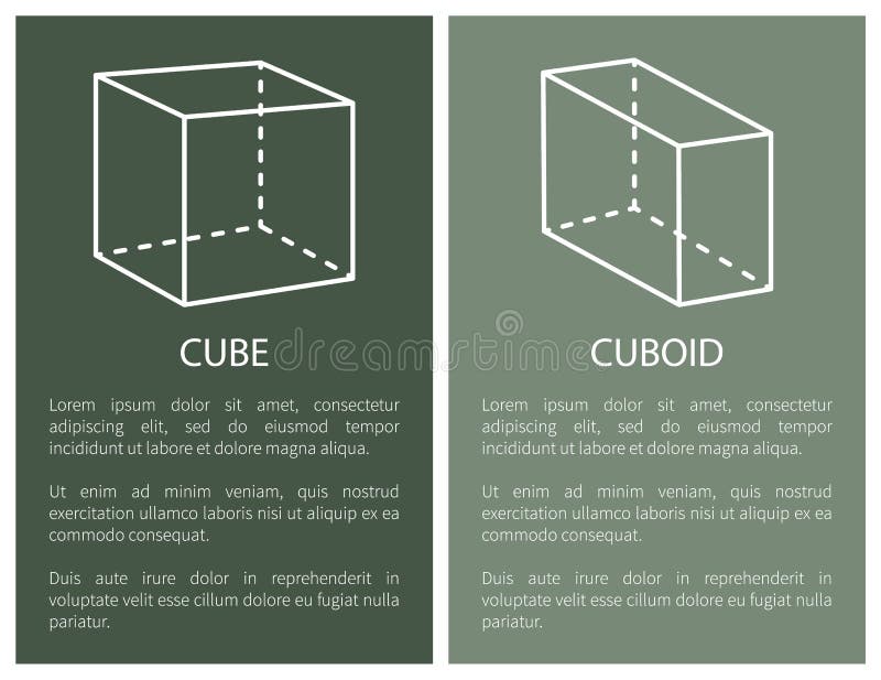 Cubo E Figuras Simples Das Formas Geométricas Cuboid Ilustração do ...