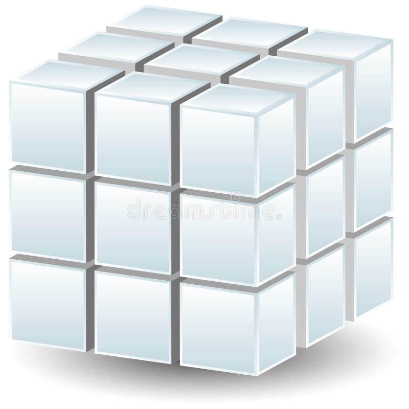 Cubo geométrico ilustração do vetor. Ilustração de vetor - 14591963