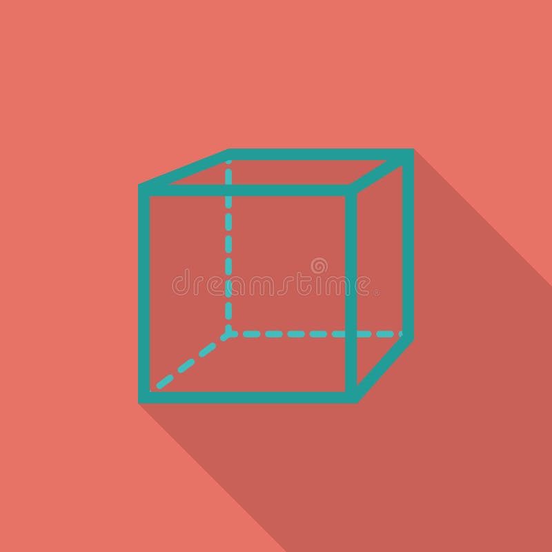 Icono Plano Del Cubo Geométrico Ilustración del Vector - Ilustración de ...