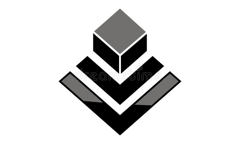 Cubo Que Construye a Logo Design Template Ilustración del Vector ...