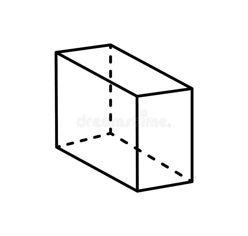 Cuboid Or Rectangular Prism Colorful Pastel Chalks Drawing On A ...