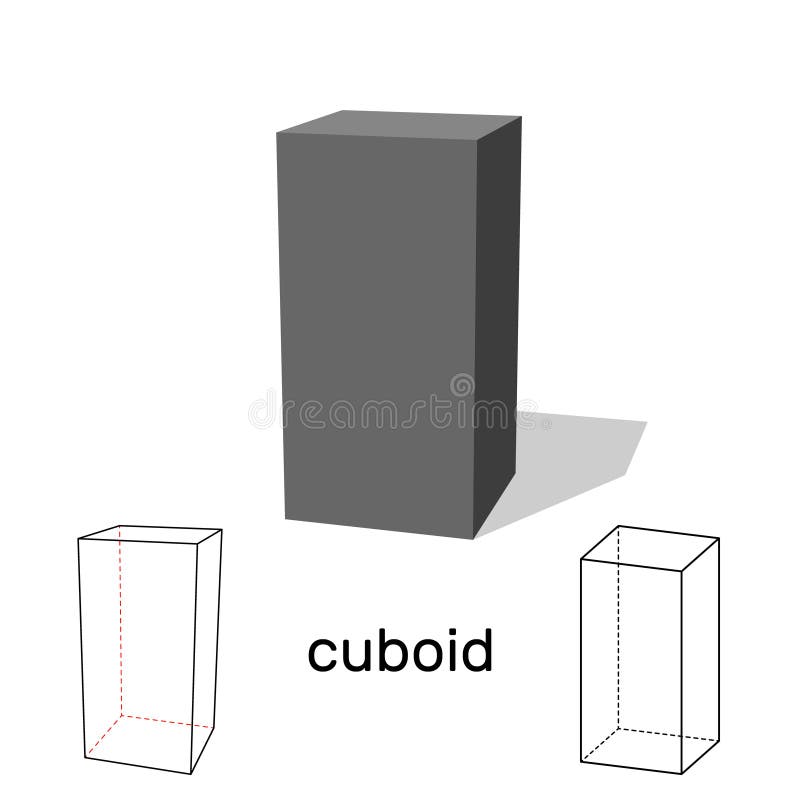 Cuboid Vector Illustration. 3d Cuboid Icon Image Stock Vector ...