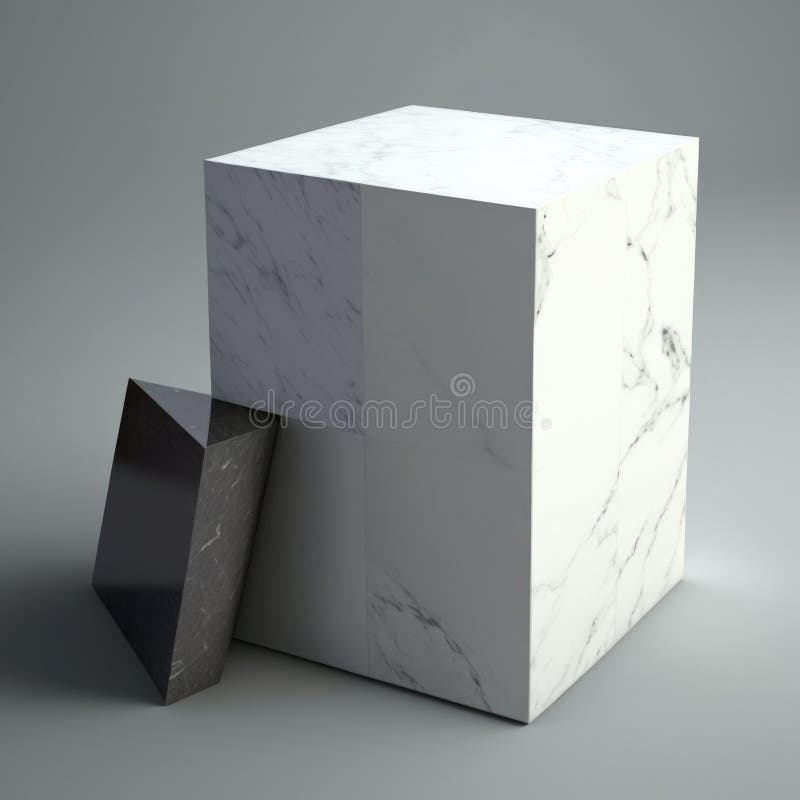 Cuboid With Six Faces Podium Empty Showcase For Packaging Product