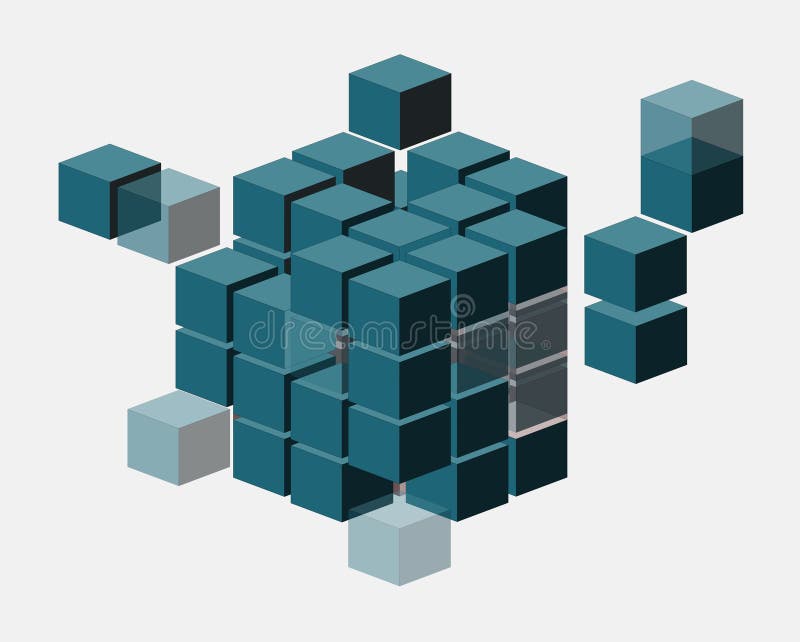 Cubos abstractos stock de ilustración. Ilustración de cubo - 24485199