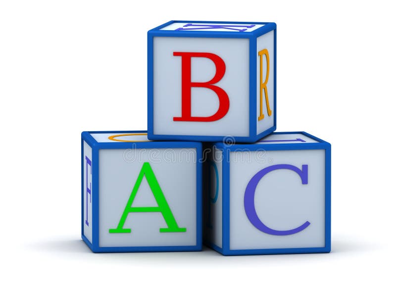 Cubos Con El ABC De Las Letras Stock de ilustración - Ilustración de ...