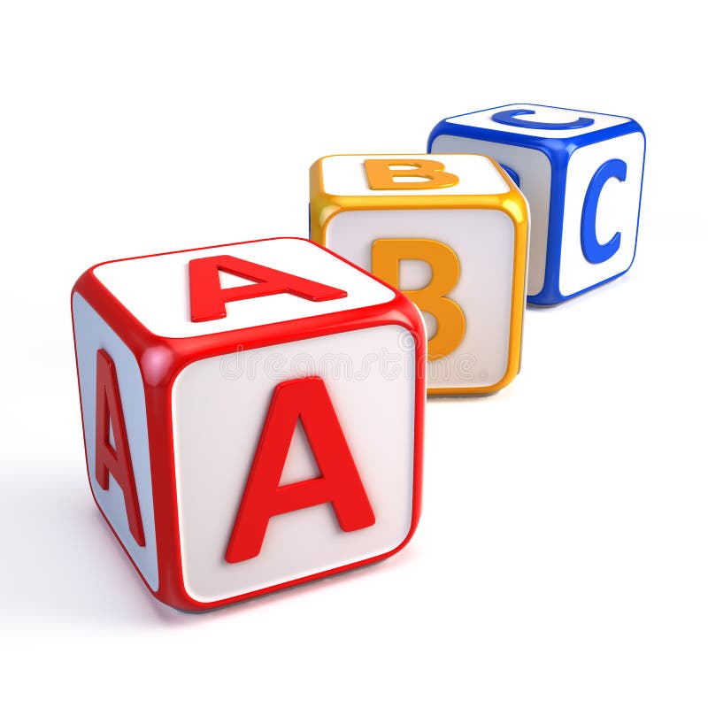 Cubos del alfabeto stock de ilustración. Ilustración de alfabeto - 10897880
