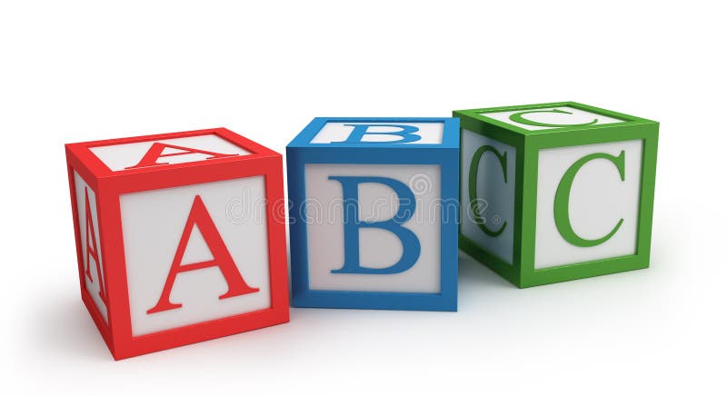 Cubos del ABC stock de ilustración. Ilustración de forma - 19043469
