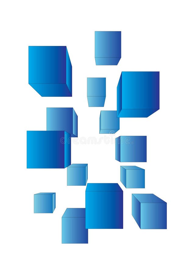 Cubos del vector ilustración del vector. Ilustración de diagrama - 10390636