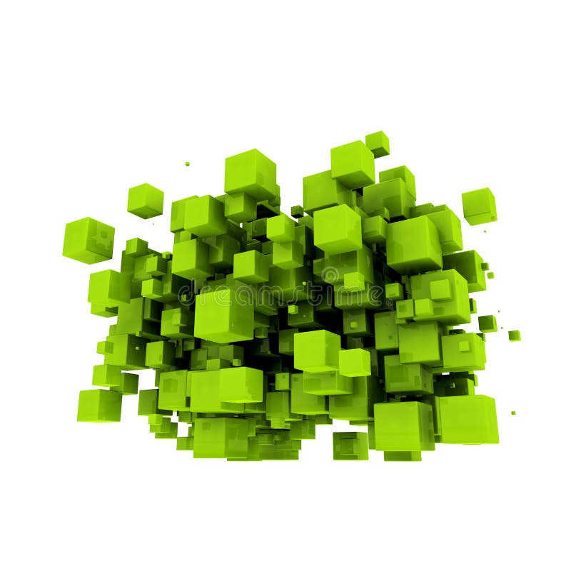 Cubos verdes stock de ilustración. Ilustración de oscurecer - 26626571