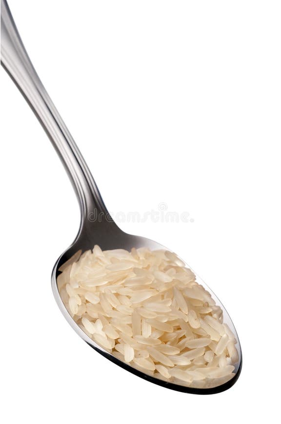 Cucchiaio di riso fotografia stock. Immagine di alimento - 9042140