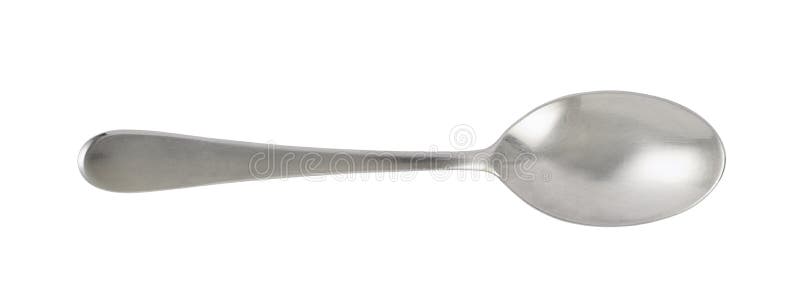 Cuchara De Acero De La Tabla Del Metal Aislada Imagen de archivo ...