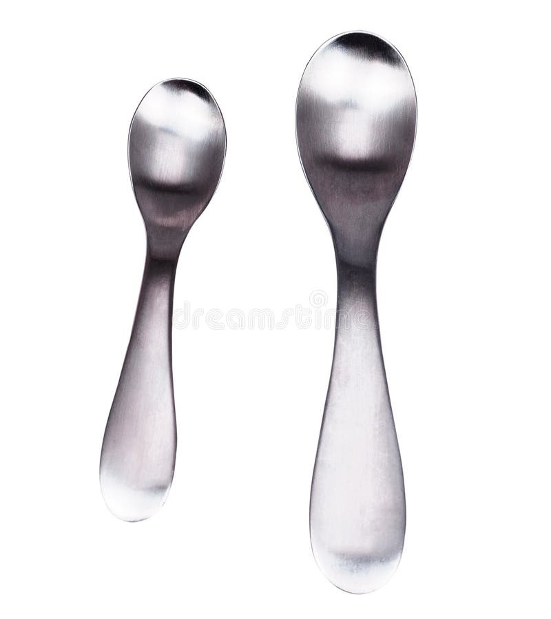 Cuchara Del Metal Grande Y Pequeña Imagen de archivo - Imagen de tiro ...