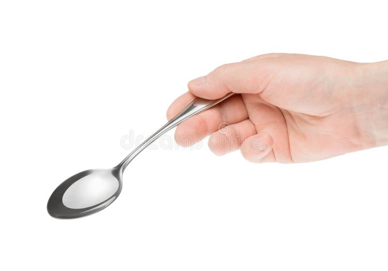 Mano con la cuchara imagen de archivo. Imagen de asistente - 2133003