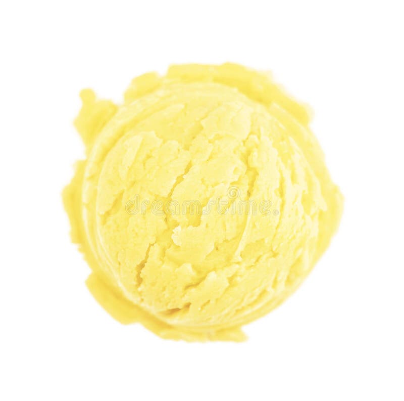 Cucharada Del Helado Amarillo Imagen de archivo - Imagen de sala ...