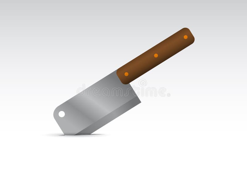 Cuchilla de carne ilustración del vector. Ilustración de acero - 43912801