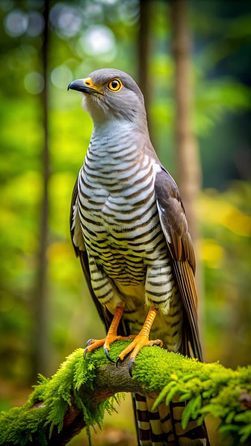 Cuckoo bird looks forest stock illustration. Illustration of outline ...