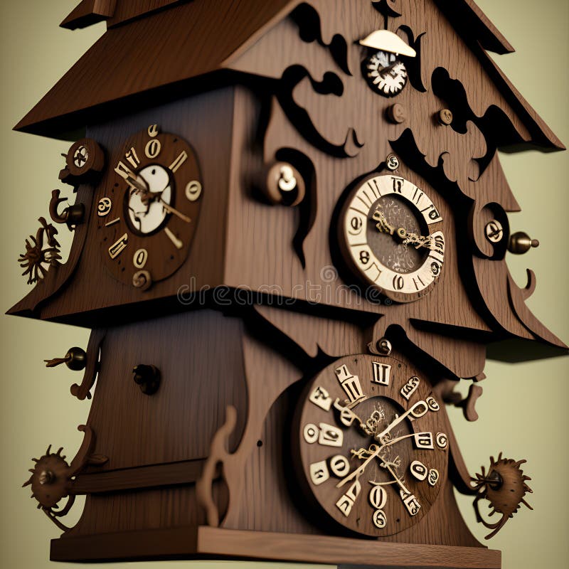 Cuckoo Clock, Generative AI Illustration Stock Illustration ...
