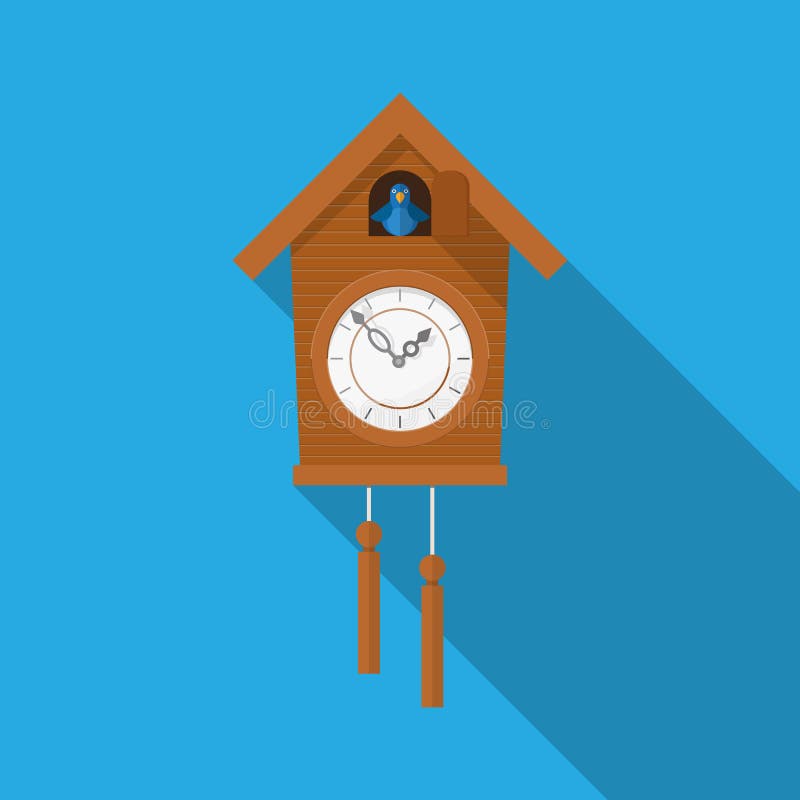 Cuckoo clock icon. stock illustration. Illustration of decoration ...