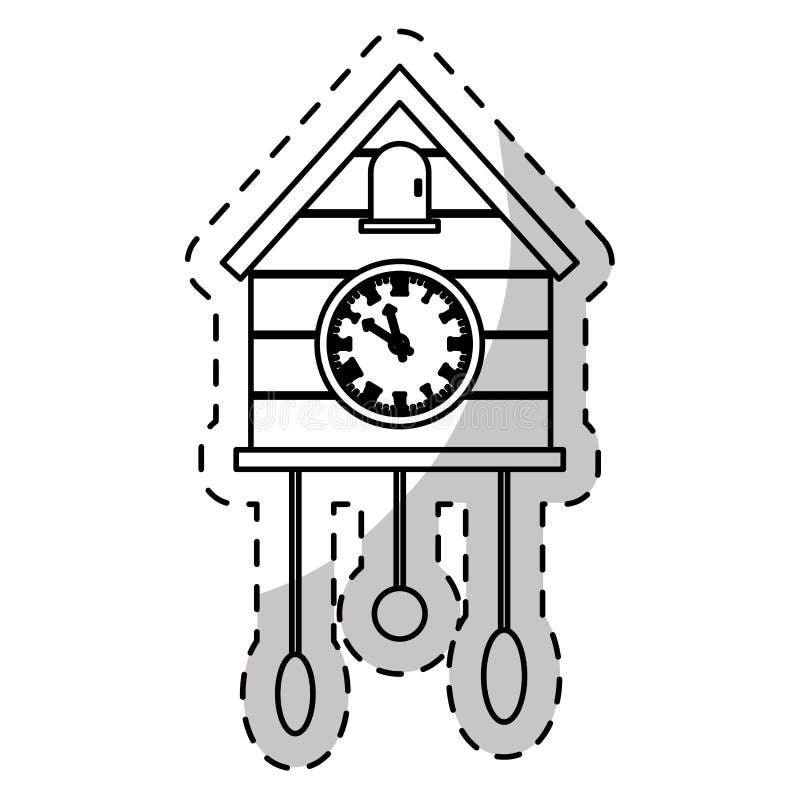 Cuckoo clock icon image stock illustration. Illustration of cartoon ...