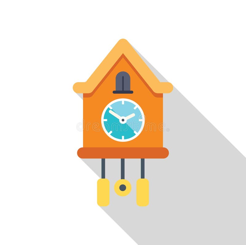 Cuckoo Clock Striking Showing Time Passing Quickly Stock Vector ...