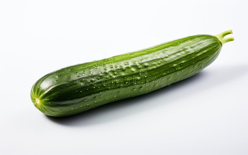 Cucumber Against White -Generative Ai Stock Image - Image of technology ...