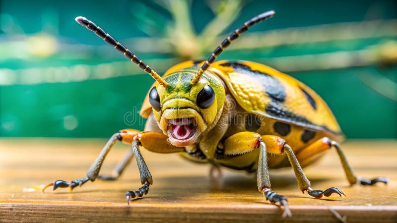 Cucumber Beetle Bug Angry School Stock Illustration - Illustration of ...