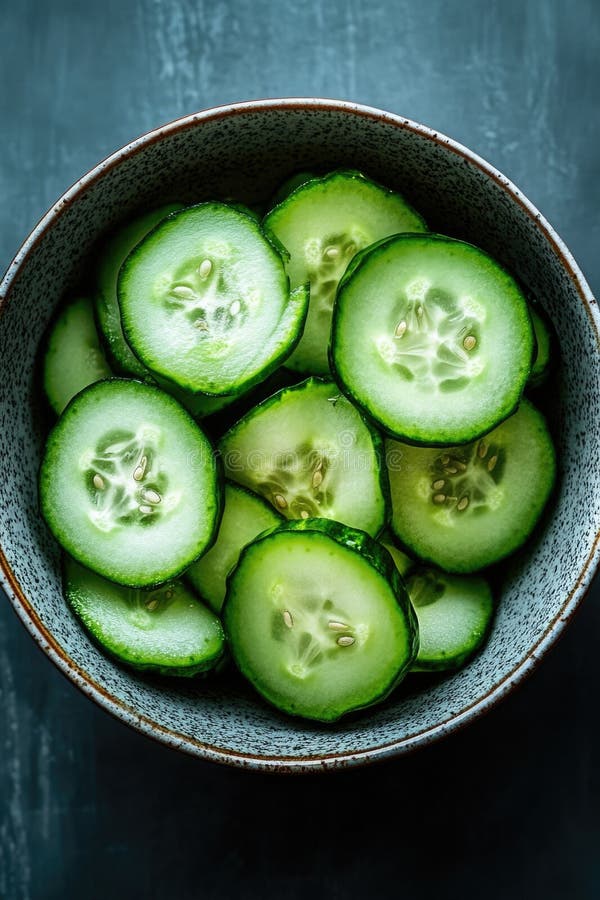Cucumber Bowl stock image. Image of option, crisp, gluten - 359010431
