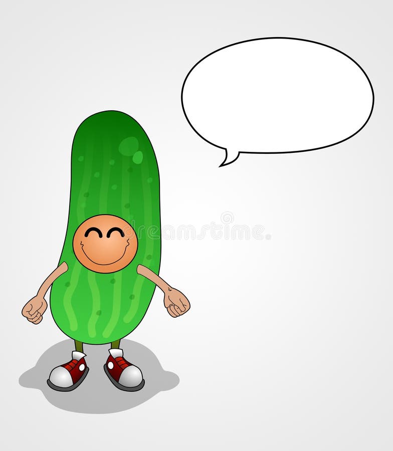 Cucumber Character stock illustration. Illustration of cute - 32734436