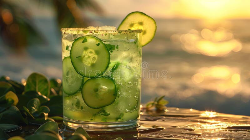 Cucumber Cocktail Beach Sunset Stock Photos - Free & Royalty-Free Stock ...