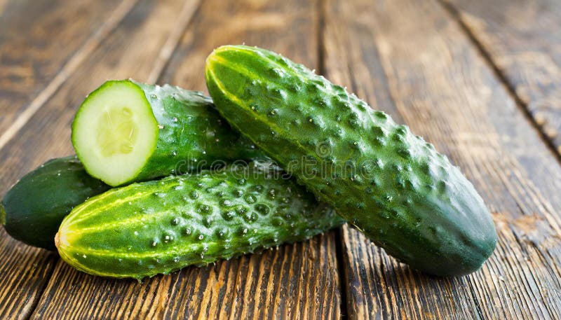 Cucumber, Copyspace on a Side Stock Illustration - Illustration of ...