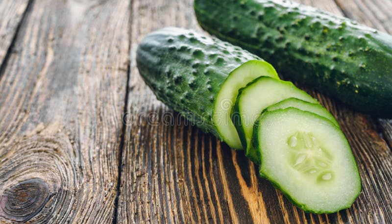 Cucumber, Copyspace on a Side Stock Illustration - Illustration of ...