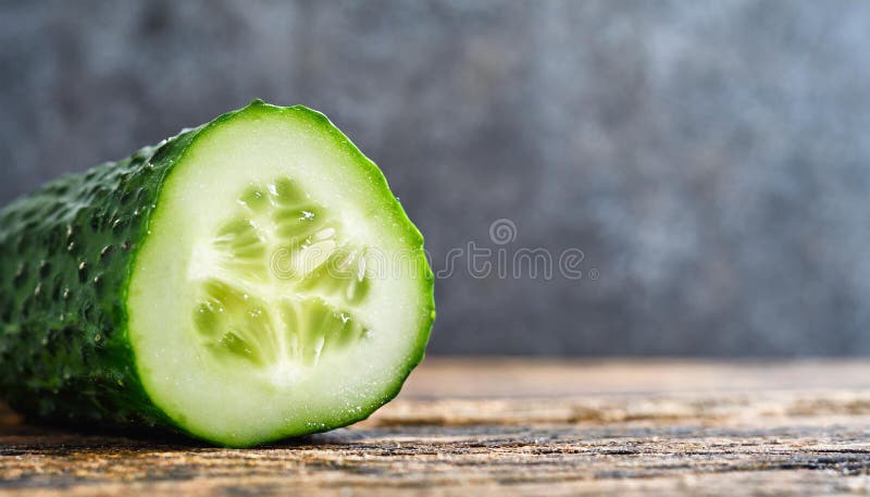 Cucumber, Copyspace on a Side Stock Illustration - Illustration of ...