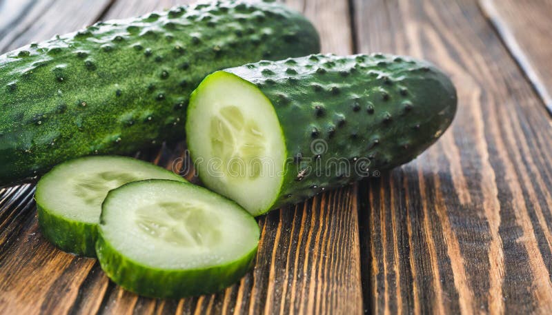 Cucumber, Copyspace on a Side Stock Illustration - Illustration of ...