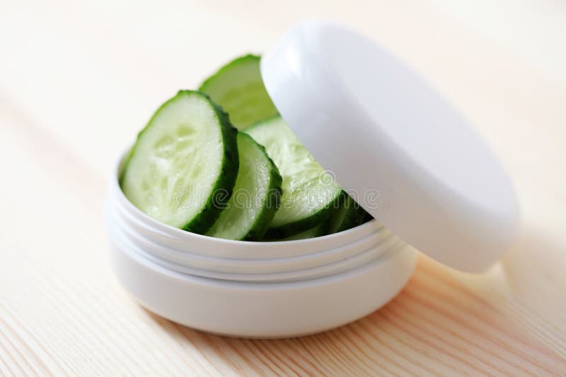 Cucumber face cream stock photo. Image of medicine, fresh - 14263954