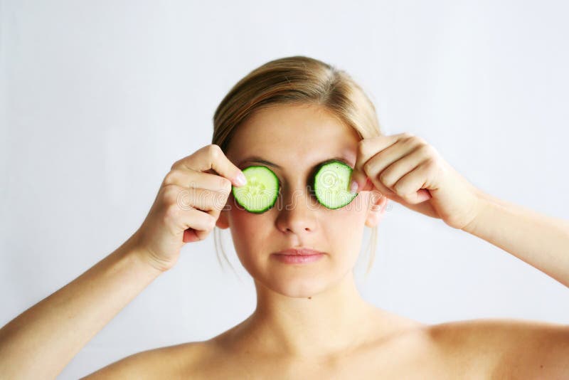 Cucumber face mask stock photo. Image of enjoy, healthcare - 2523340