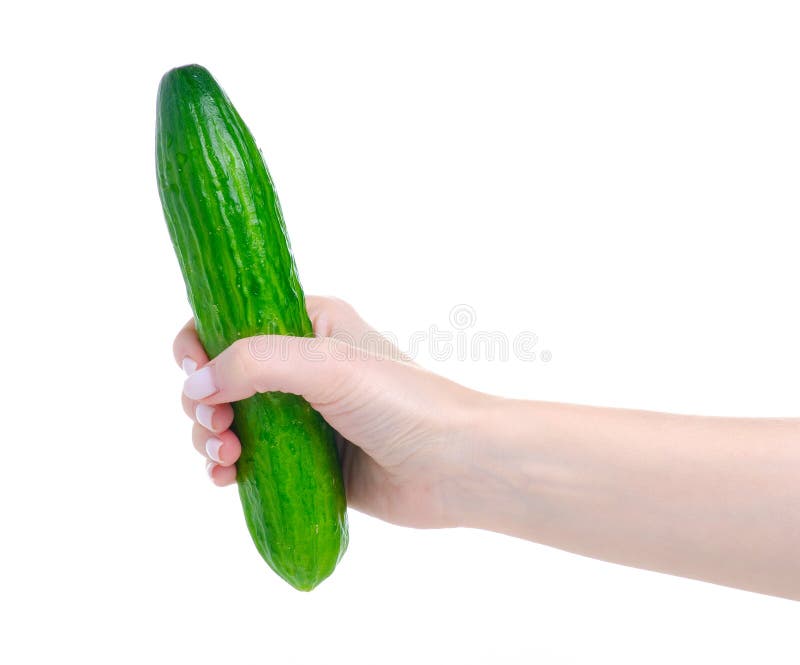 Cucumber Fresh Vegetable in Hand Stock Image - Image of clean, growth ...