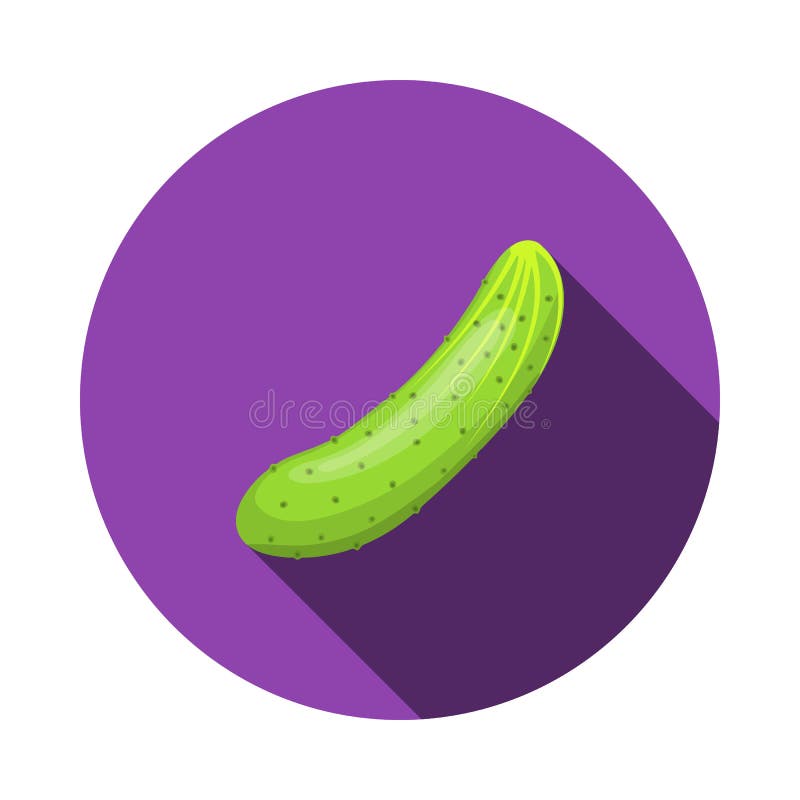 Cucumber Icon Black. Single Plant Icon from the Big Farm, Garden ...