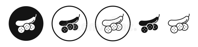 Cucumber Icon Isolated on White Background Stock Vector - Illustration ...