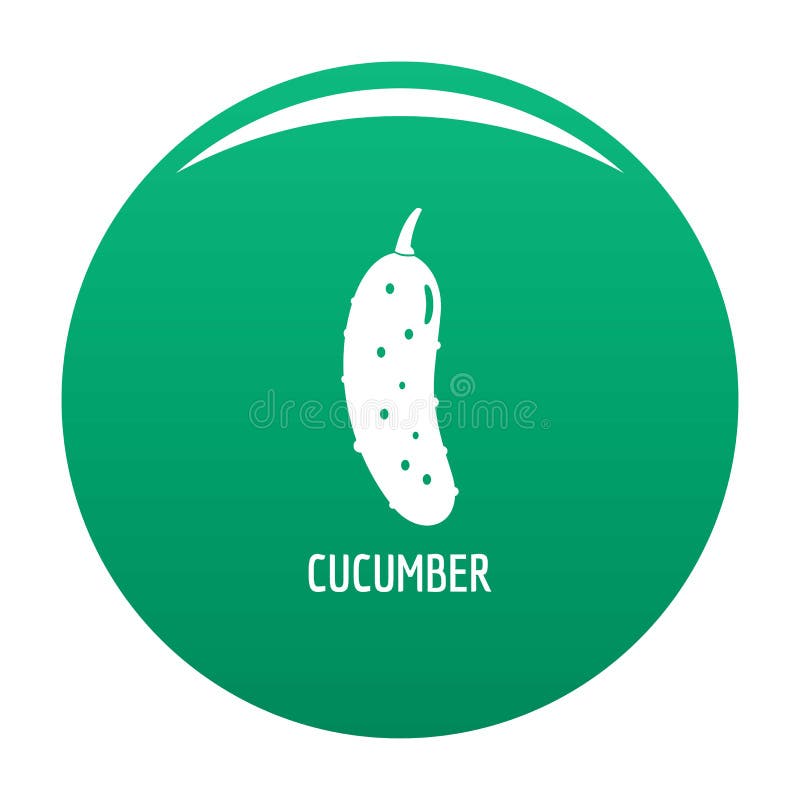 Cucumber icon vector green stock vector. Illustration of symbol - 135096862