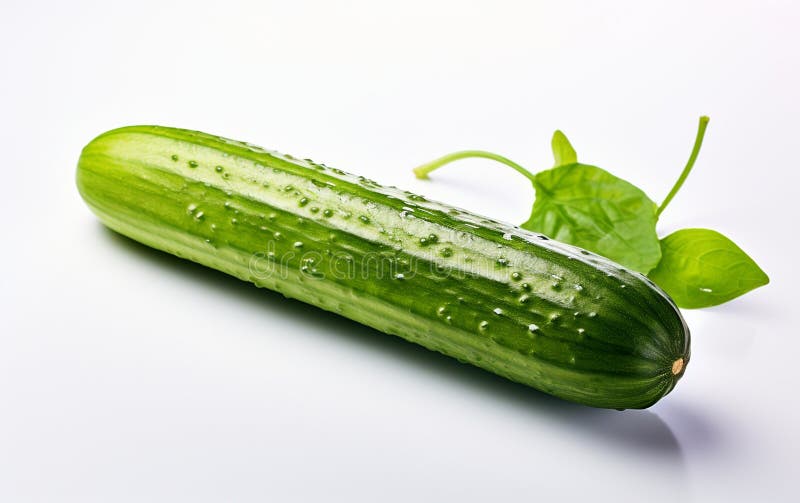 Cucumber Isolated on White Generative Ai Stock Illustration ...