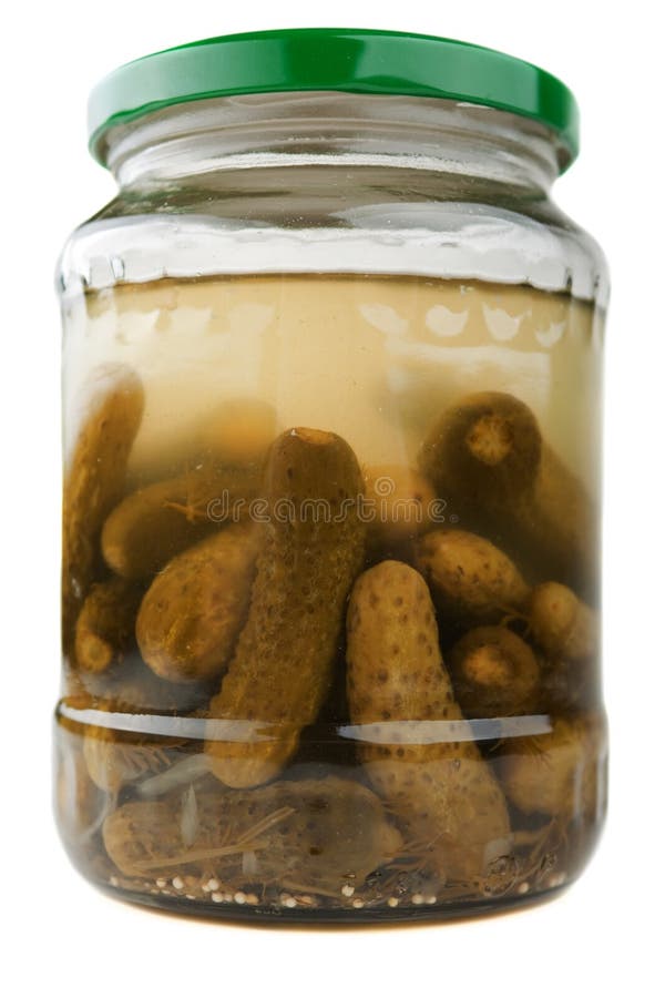 Cucumber jar stock photo. Image of food, clove, full - 12741952