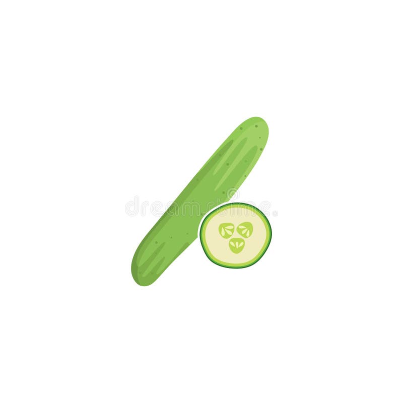 Cucumber Logo Vector Icon Simple Illustration Stock Vector ...