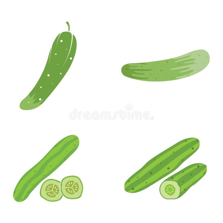 Cucumber Logo Vector Icon Simple Illustration Design Stock Vector ...