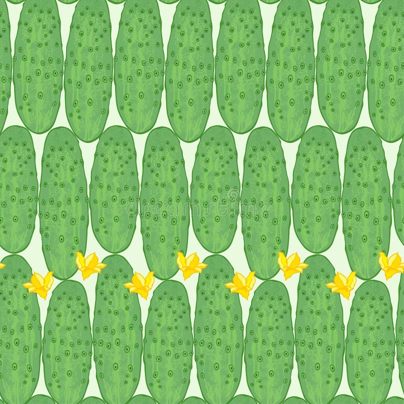 Cucumber Seamless Background. Stock Illustration - Illustration of ...