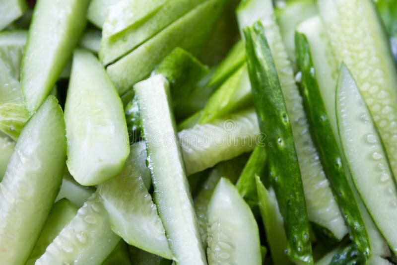 Cucumber Sliced into Strips Stock Image - Image of vegetarian, foods ...