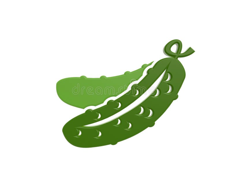 Cucumber Symbol Icon, Black Vector Sign with Editable Strokes, Concept ...